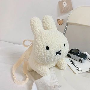 Bags | Rabbit Plush Bag Purse Cute Fun Womens Kawaii Crossbody Bag ...